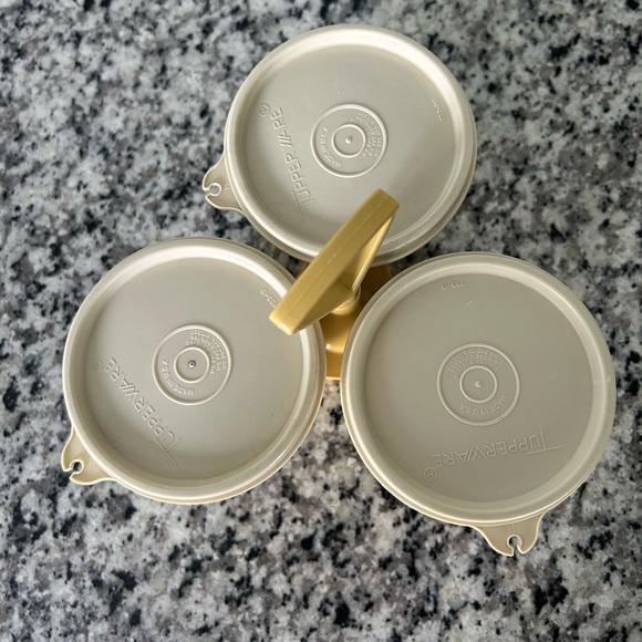 Tupperware | Kitchen | Tupperware Vintage Cream And Yellow Condiment ...